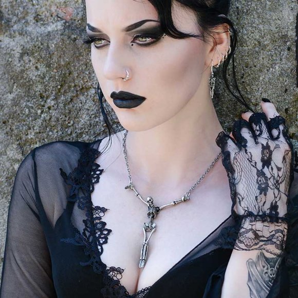 Alchemy Gothic | Jewelry | Alchemy Gothic Alter Orbis Large Skeleton Necklace Nwt | Poshmark